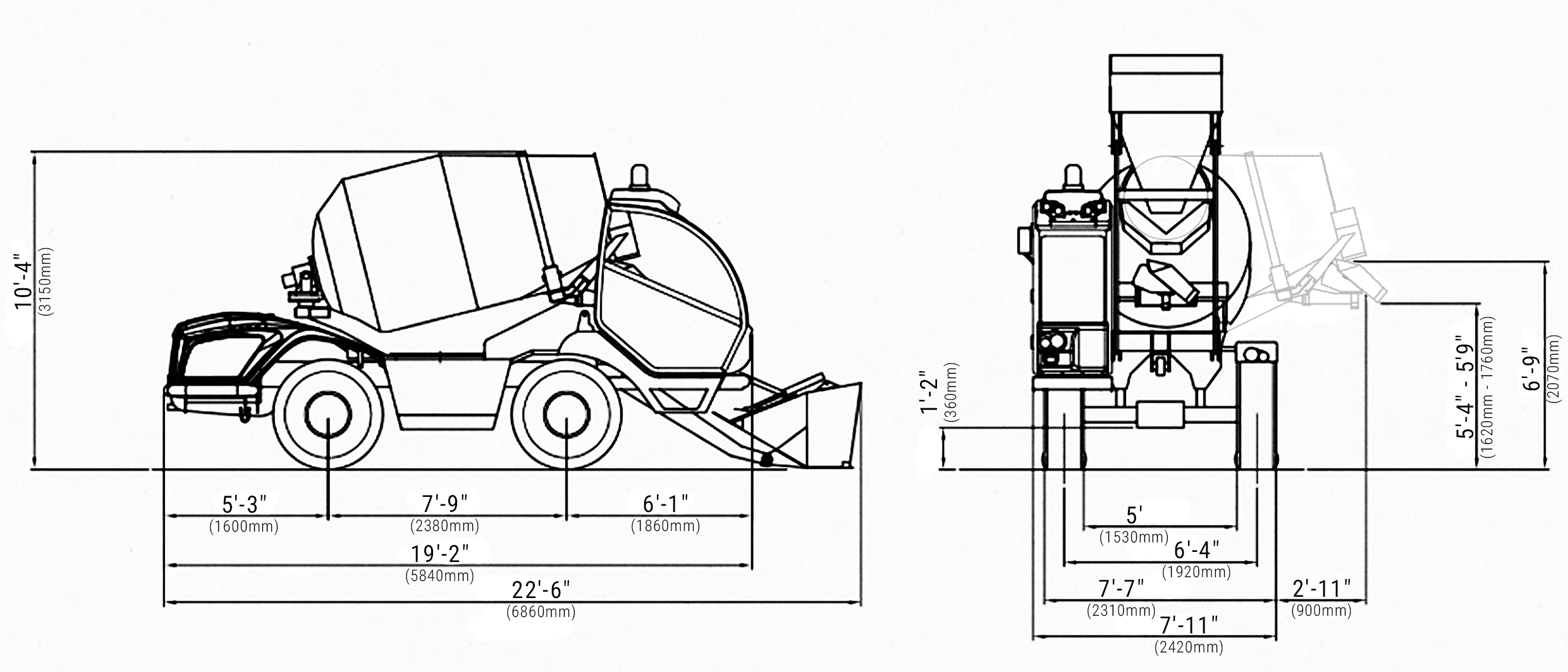 Self loading concrete mixer CARMIX 3500TC – CARMIX USA